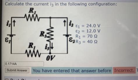 Solved Calculate The Current I3 ﻿in The Following