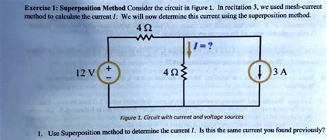 Exercise 1 Superposition Method Consider The Circuit In Figure 1 In