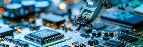 Robot Arms Assembling Electronic Components Premium Ai Generated Image