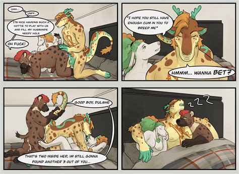 Rule 34 Anthro Bed Bedroom Bodily Fluids Breasts Canid Canine Canis