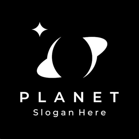 Premium Vector Space Planet Template Logo Vector Design Surrounded By Rings Or Orbits For