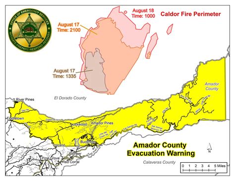 Caldor Fire Amador County Evacuation Warnings The Pine Tree