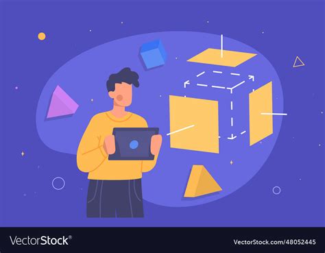 Man With Deconstructed Cube Concept Royalty Free Vector Man With Deconstructed Cube Concept Royalty Free Vector