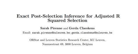 Github Pirennesarahposiadjrsquared Exact Post Selection Inference