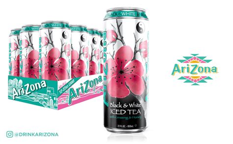 Arizona Black And White Tea Big Can 22 Fl Oz Pack Of