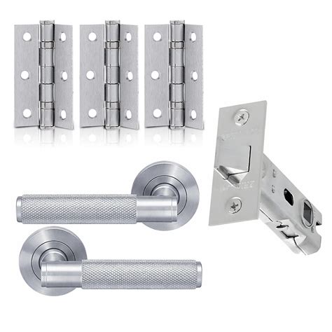 Uap Door Handle Pair Lever On Rose Developer Knurled Latch Pack