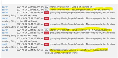 global variable rule for setcolor command inovelli lzw45 red led strip group devices hubitat