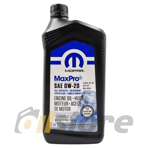 Моторное масло MOPAR MaxPro+ 0W-20, 0.946л - цены и характеристики ...