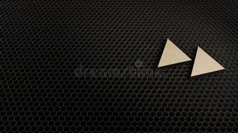 Wooden 3d Symbol Of Double Right Arrows Icon Render Stock Illustration