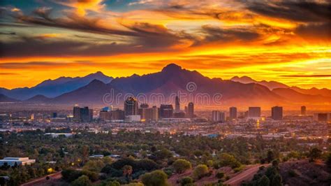 Phoenix Arizona Sunset Skyline Minimalist Photography Captures The