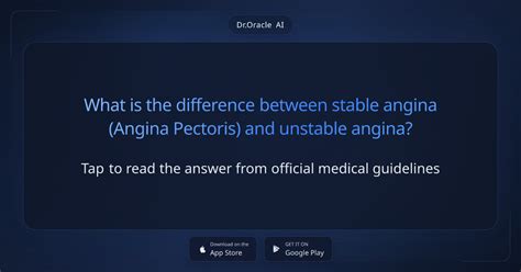 What Is The Difference Between Stable Angina Angina Pectoris And