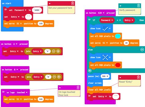 How To Set A Password For A Door Lock Using Microbit