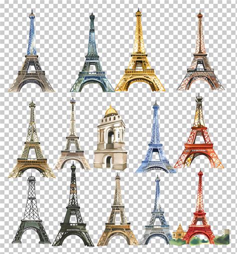 Eiffel Tower Eiffel Tower Illustrations With Color Variations Png