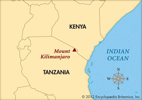 Serengeti Map Africa Mt Kilimanjaro