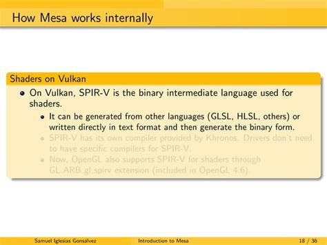 Introduction To Mesa The Open Source Graphics Api Implementation Library Ubucon Europe 2018 Ppt