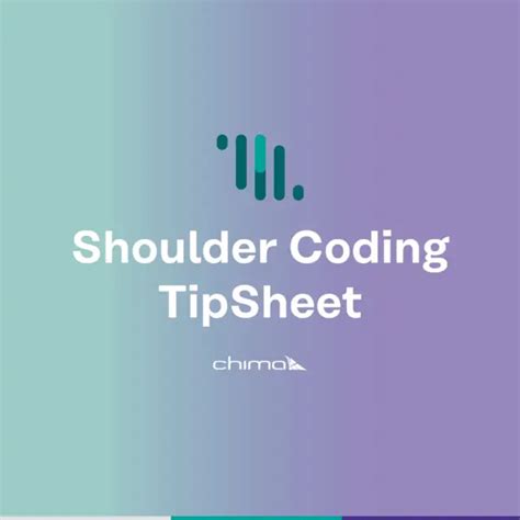 Shoulder Coding Tipsheet Chima