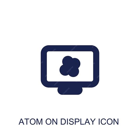 Premium Vector Atom On Display Icon White Background