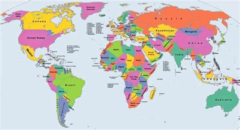 Mapas Del Mundo 2019 Más De 200 Imágenes Para Imprimir