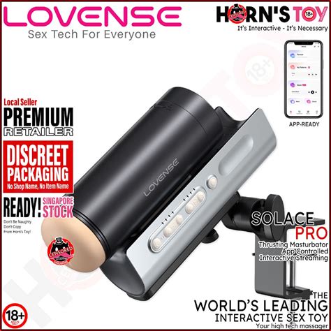 Lovense Solace Sex Toy Male Automatic Masturbator Handphone App Controlled Thrusting Vagina