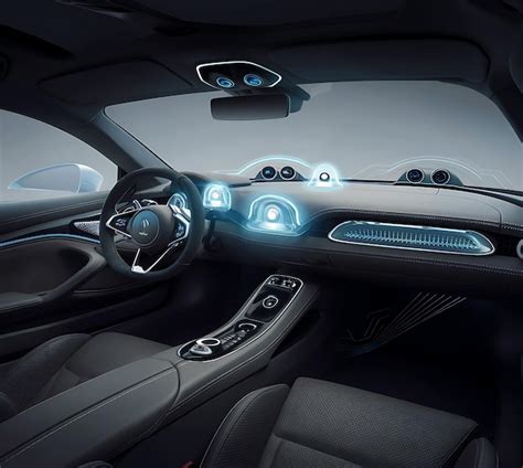 Driverless Car Interior With Futuristic Dashboard Premium Ai
