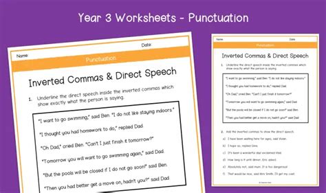 Inverted Commas Worksheet Ks1