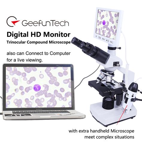 Darkfield Microscope 40x 2500x Led Digital Trinocular Microscope With