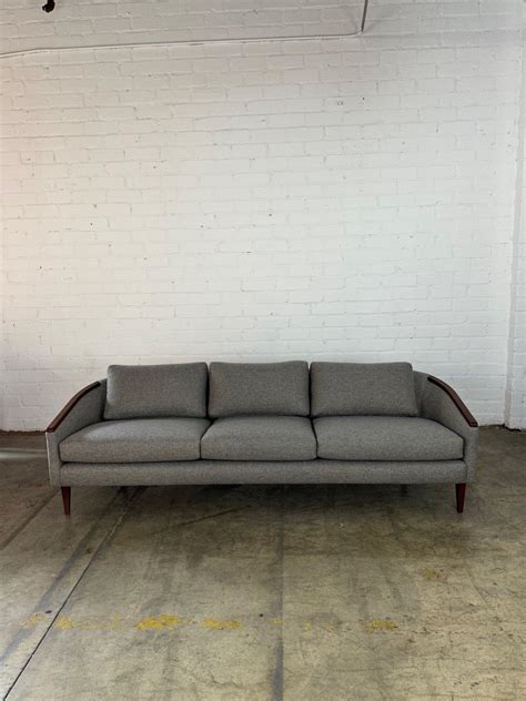 Low Profile Midcentury Sofa In Grey For Sale At 1stdibs