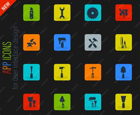 Premium Vector Work Tools Icons Set