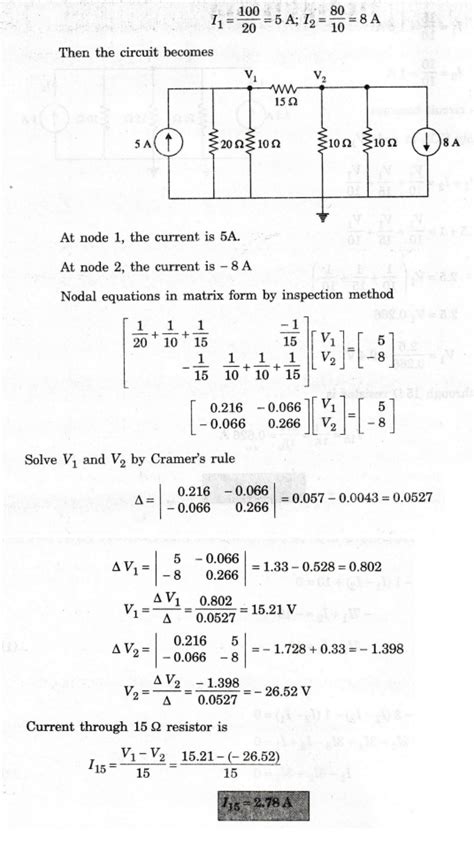 Nodal Method Statement Circuit Diagram Formula Solved Example Problems