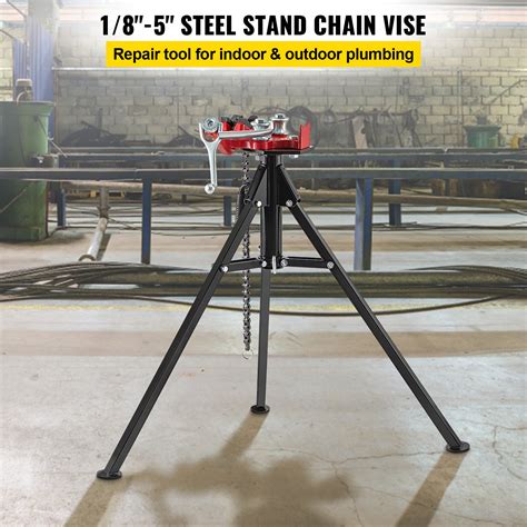 Vevor Tripod Pipe Chain Vise 18 5 Pipe Capacity 364 Length Chain Vise Stand With Portable