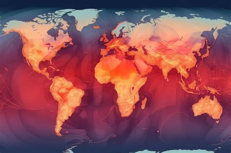 Premium Photo Carbon Dioxide Emissions Visualized With Heat Map