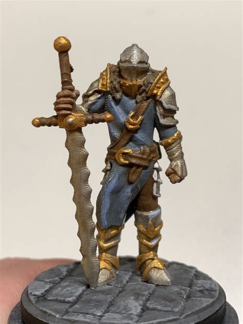 3d Print Of Fantasy Medieval Knight Warrior With Great Sword By Cfire123
