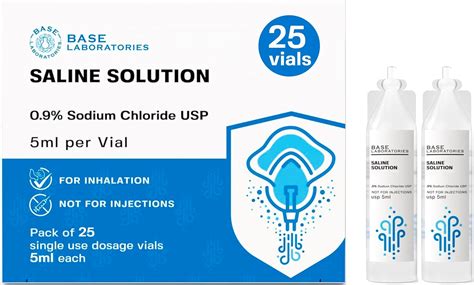 Base Labs 09 Saline Solution For Nebulisers Sterile 3 Saline