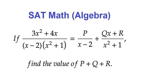 Sat Math Algebra Youtube