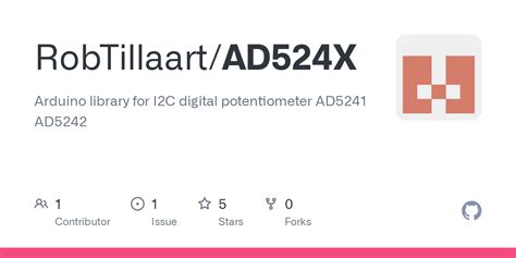 github robtillaart ad524x arduino library for i2c digital potentiometer ad5241 ad5242