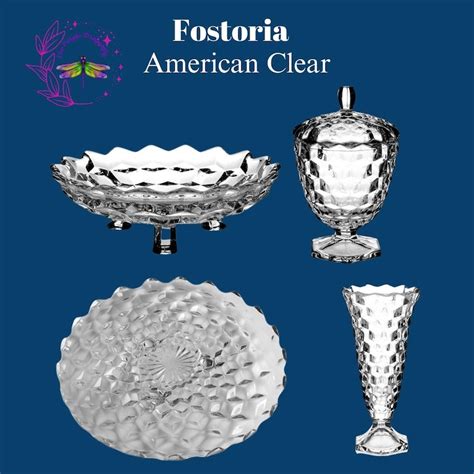 Fostoria American Clear Vintage Glassware Replacements Etsy