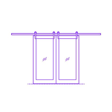 Surface Mounted Door Single Glass 1 Panel Dimensions And Drawings