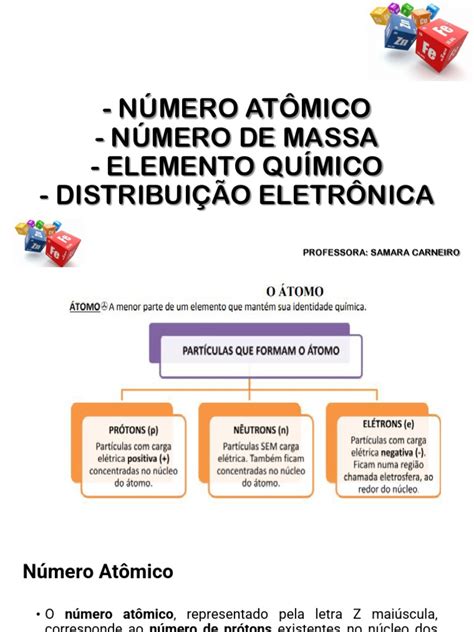Número Atômico Massa Atomica Elementos Quimicos E Distribuição