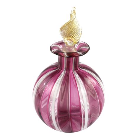 Bottle Perfume Violet Canes Original Murano Glass