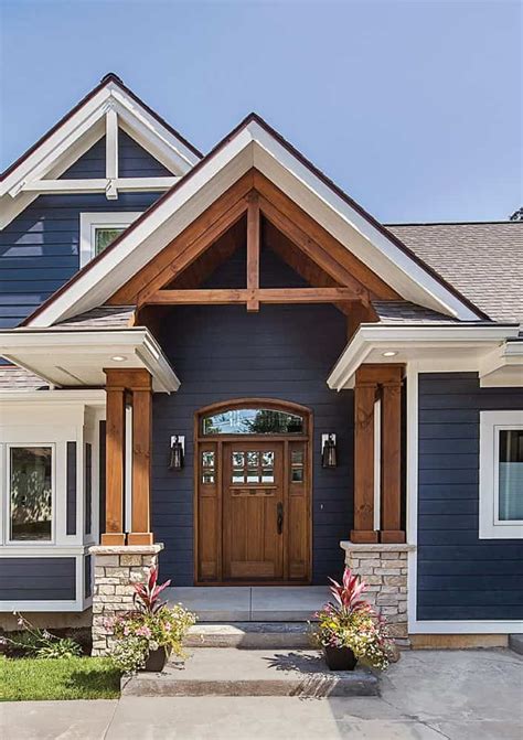 15 Dark Blue House With Cedar Trim Ideas That Are Sleek And Stylish