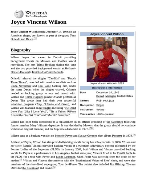 Joyce Vincent Wilson Pdf Sound Recording American Musicians