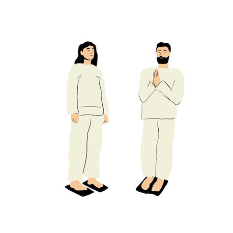 Premium Vector Standing On Sadhu Boards Woman And Man Stand On Nails