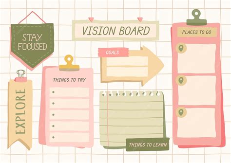 Free Vector Hand Drawn Vision Board Illustration