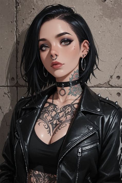 Pink Mayhem Tattooed • Pierced • Punk • Tensorart Tensorart
