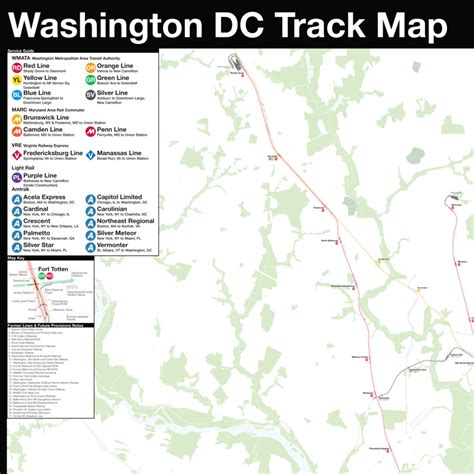 Washington Dc Track Map Complete And Geographically Accurate Vanmaps