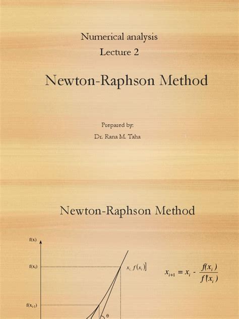 Newton Raphson Method Numerical Analysis Pdf Numerical Analysis