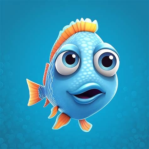 Premium Ai Image A Fish With Blue Eyes And A Yellow Nose