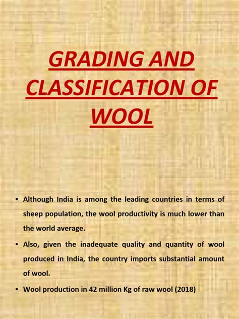 Grading And Classification Of Wool Pdf Wool Yarn