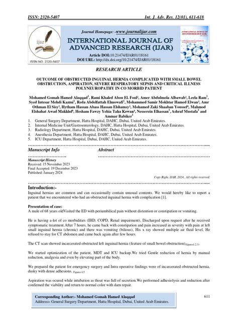 Journal Homepage Introduction Pdf Human Diseases And Disorders