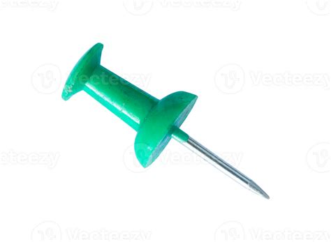 Green Push Pin Isolated Element 46899432 Png
